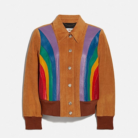 Coach | Jackets & Coats | Coach Pride Rainbow Blouson Jacket | Poshmark